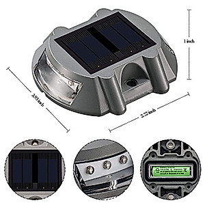 SUNWIND Blue Solar LED Lights - 4 Pack Solar Deck Lights Blue Marker Solar Lights Outdoor for Garden, Driveway, Pathway, Patio