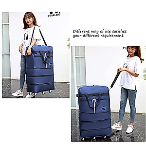 ELDA Expandable Foldable Suitcase Collapsible Luggage with Universal Spinner Wheels Rolling Duffle Bags for Travel Large Capacity Lightweight Suitcases for Men Women