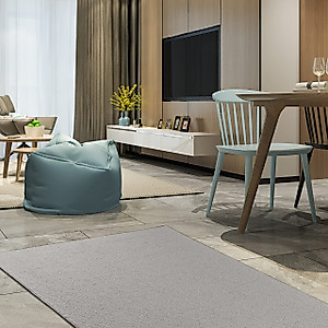 Furnish my Place Abstract Contemporary Striped Pattern Modern Plush Two Tone High Low Pattern Rug Carpet, Hallway Entry Carpet, Contemporary Runner Rug, Made in USA - Iconic Grey, 2' x 12'