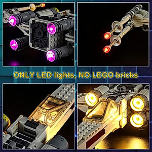 Vaodest LED Light for Lego Star War Luke Skywalker X-Wing 75301 Set,Design and Configuration Compatible with Model 75301(LED Light Only, Not Building Block Kit)