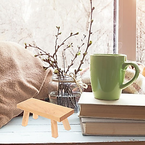 Beavorty Kitchen Step Stool Kitchen Step Stool Wood Step Stool Art Craft Base Household Stool Shaped Decoration Stool Shape Display Base Kids Wooden Stool Wood Footstools Small Vase Stand