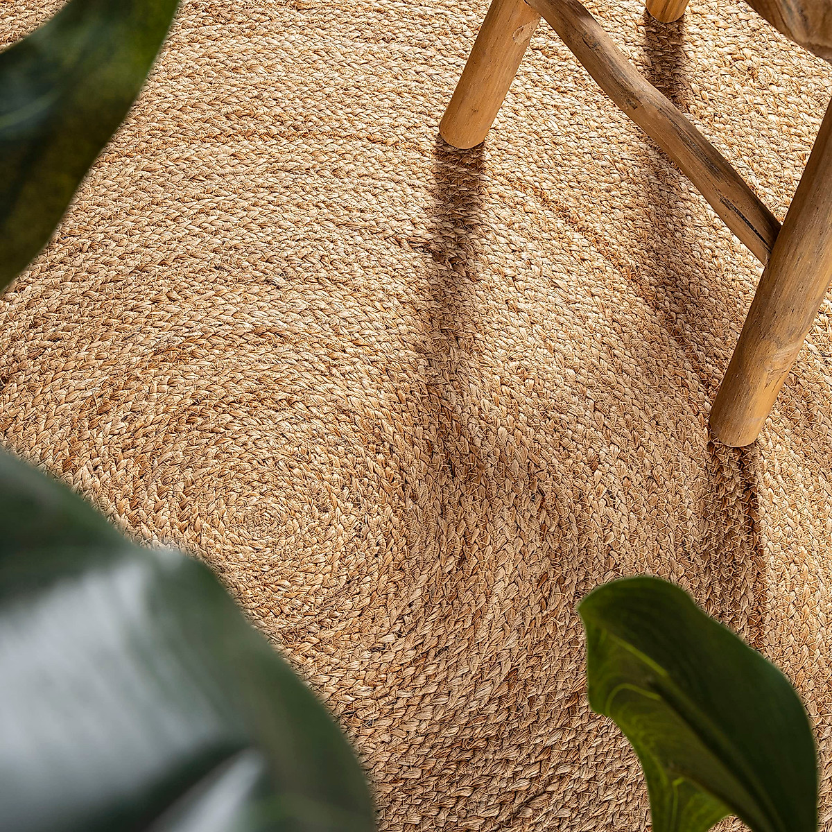 JONATHAN Y RNF112A-6R Petal Boho Jute Scalloped Circle Indoor Area -Rug, Cottage, Bohemian, Rustic Easy -Cleaning,Bedroom,Kitchen,Living Room,Non Shedding, Natural, 6' Round