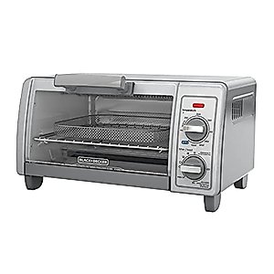 BLACK+DECKER 4-Slice Toaster Oven with Air Fry Technology, TO1785SGC, Gray