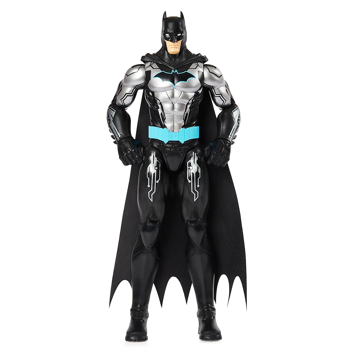 Batman 12-inch Bat-Tech Action Figure (Black/Blue Suit), Kids Toys for Boys Aged 3 and up