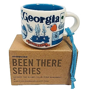 Starbucks Been There Series Georgia Ceramic Coffee Mug Ornament, 2 oz