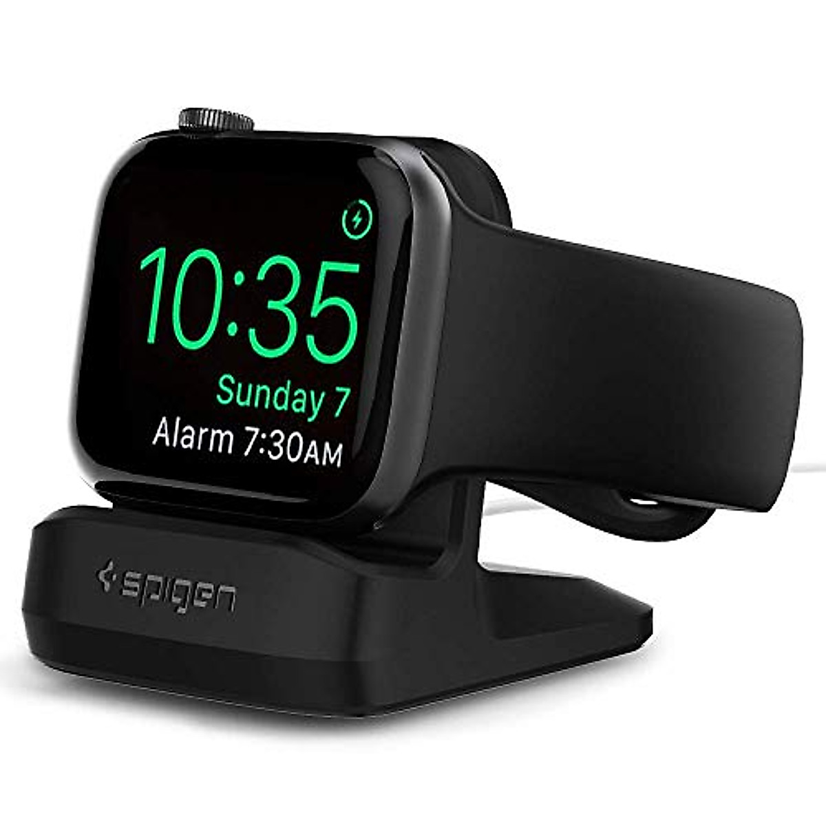 Spigen S350 Stand Designed for Apple Watch Charger Stand Apple Watch Ultra, Series 8/SE2/7/6/SE/5/4/3/2/1 (49mm,45mm,44mm,42mm,41mm,40mm,38mm) Durable TPU with Non-Slip Stable Base - Black