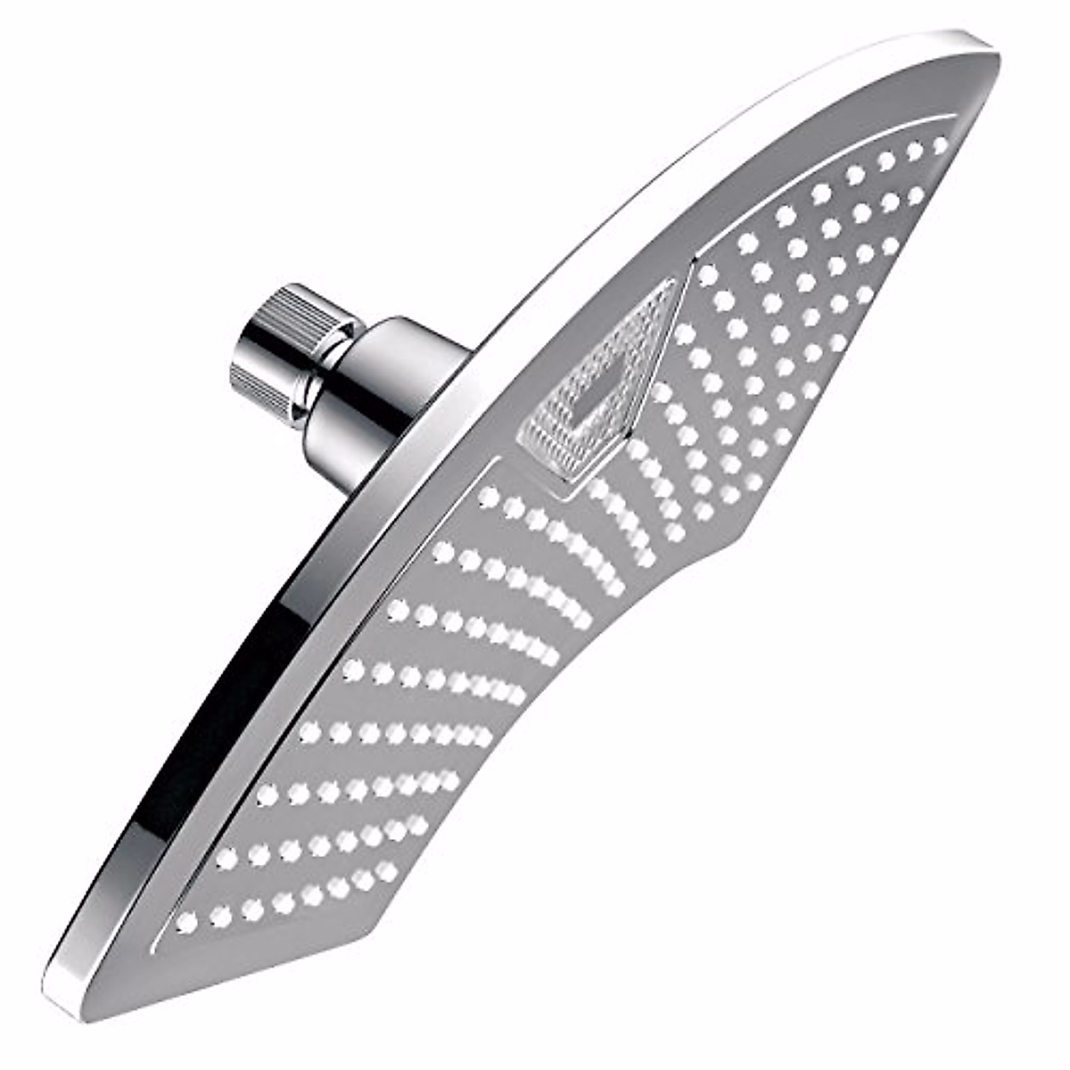 Dream Spa AquaFan 12 inch All-Chrome Rainfall-LED-Shower-Head with Color-Changing LED/LCD Temperature Display