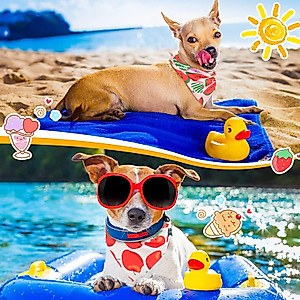 Dog Bandanas, VIPITH 6 Pack Spring Summer Hawaii Fruit Pattern Dog Bandana Dog Scarf Bibs Kerchief, Dog Bandanas Boy Girl Dog Gifts Cat Products Dog Apparel & Accessories for Small to Large Dog Puppy