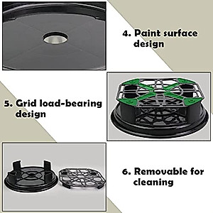 Black Plant Caddy with Water Container Heavy Duty Plant Stand with 4 Wheels Round Flower Pot Mover Plant Saucer Home Garden Planter Dolly Caster with Wheels Rolling Plant Tray