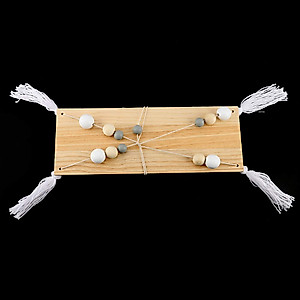 Hanging Wood Floating Shelves Nordic Wall Hanging Shelf Swing Wall Storage Shelf for Living Room Bedroom, [White Gray]