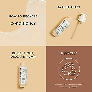 The Honest Company Silicone-Free Conditioner | Gentle for Baby | Naturally Derived, Tear-free, Hypoallergenic | Fragrance Free Sensitive, 10 fl oz