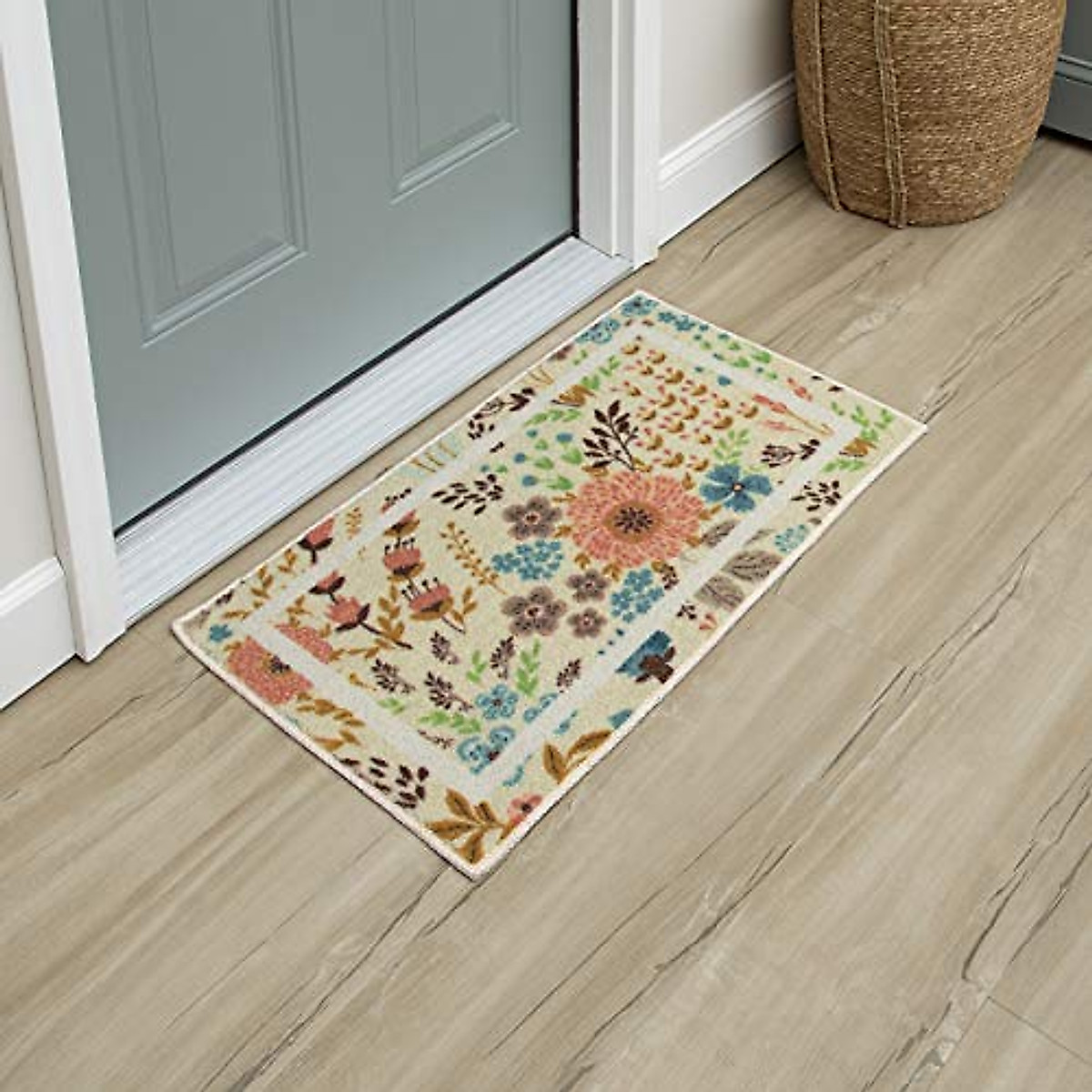 Mohawk Home Machine Washable Summer Kitchen Rug ,Summer Floral