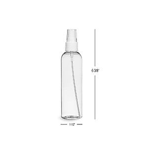 ljdeals 4 oz Spray Bottles, Clear Plastic, Fine Mist Sprayer Bottles for Essential Oils, Perfumes, Travel,12 pack, Made in USA