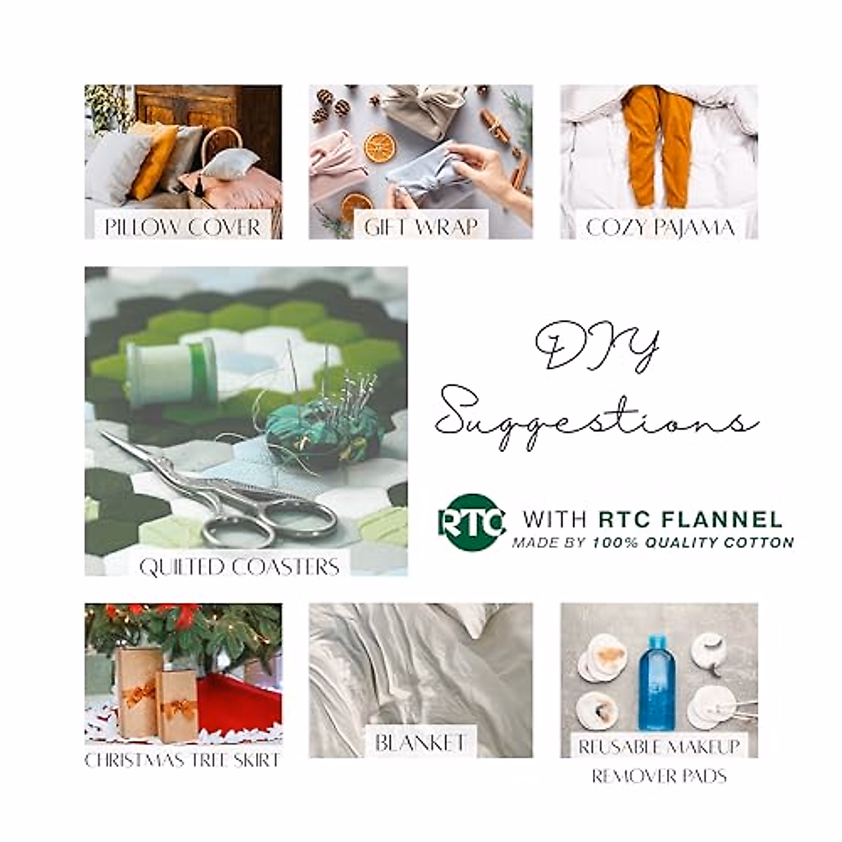 RTC Fabric 100% Cotton Solid Flannel, Lime Green Cut by The Yard