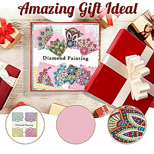 8 Pcs Diamond Art Bookmarks Kit for Adult, DIY Diamond Paint Corner Book Makers Set, Small Diamond Art Kits, Paint by Art Crafts Kit Gifts for Women, Easy and Fun