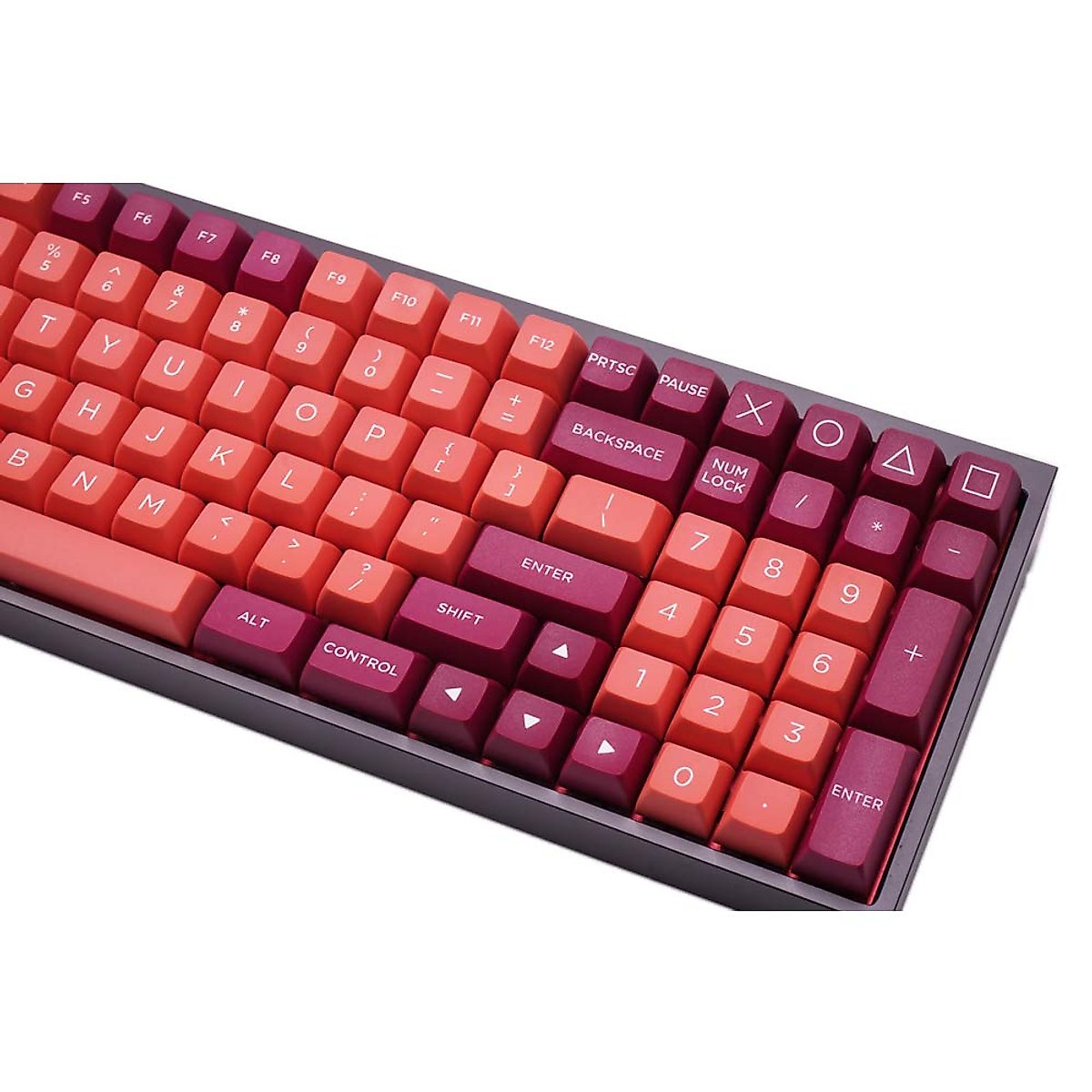 ONECAP Orange 166 Keys OSA PBT Double Shot Keycap for Cherry MX Switch keycaps for Wired USB Mechanical Gaming Keyboard