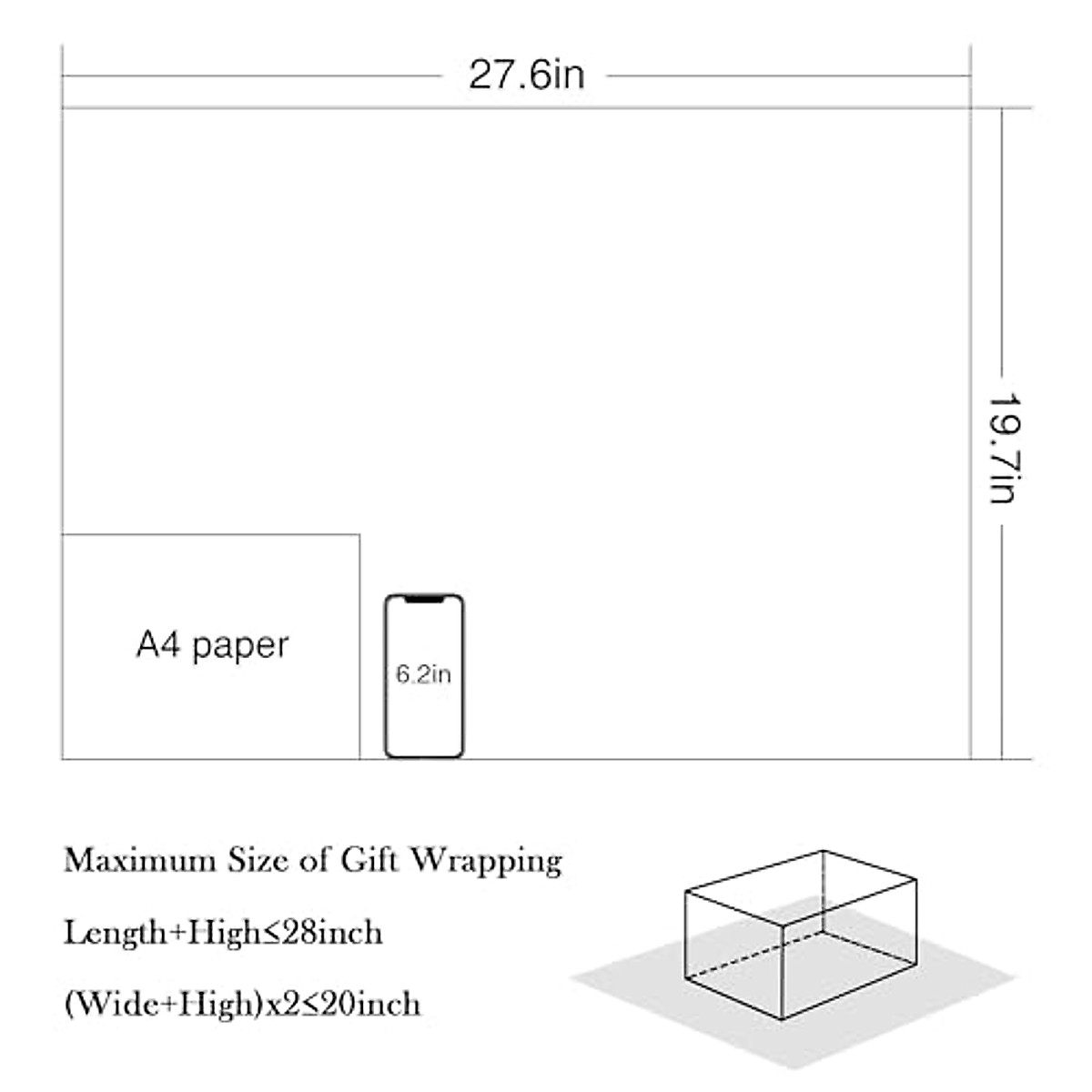 Homeral Christmas Wrapping Paper Sheet-27.6 x 19.7 inches 12 Sheets 6 Designs Kraft Paper with Christmas Tree,Reindeer,Santa,Snowman for Christmas Winter Kids Adults Celebrating