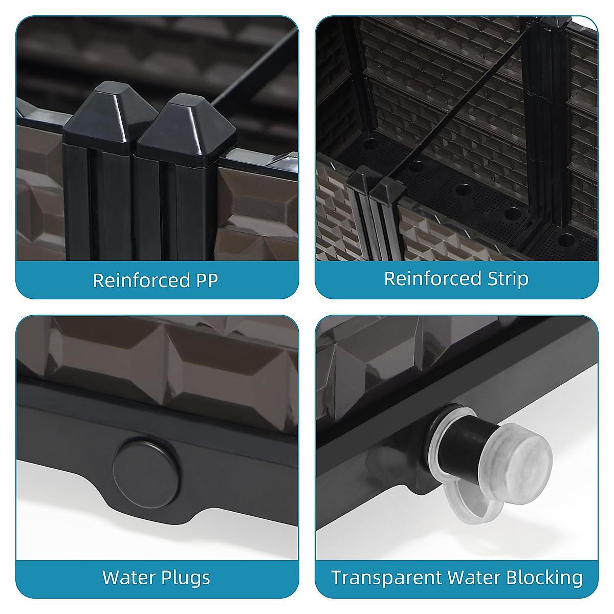 Large Planters for Outdoor Plants - Deepened 20" H, Raised Beds for Gardening Self Watering, Elevated Planter Box with Legs, Rectangular Garden Planters for Outdoor Plants Flowers, 47.2"L x 15.7"W