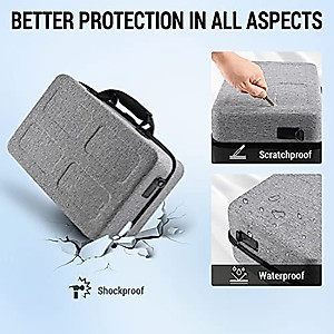 Keten PS-5 Case with Hard Shell, Play-Station 5 Travel Case, Protective Travel Bag Holds Console, Controllers, Base and Accessories, Shockproof, Waterproof and Scratchproof