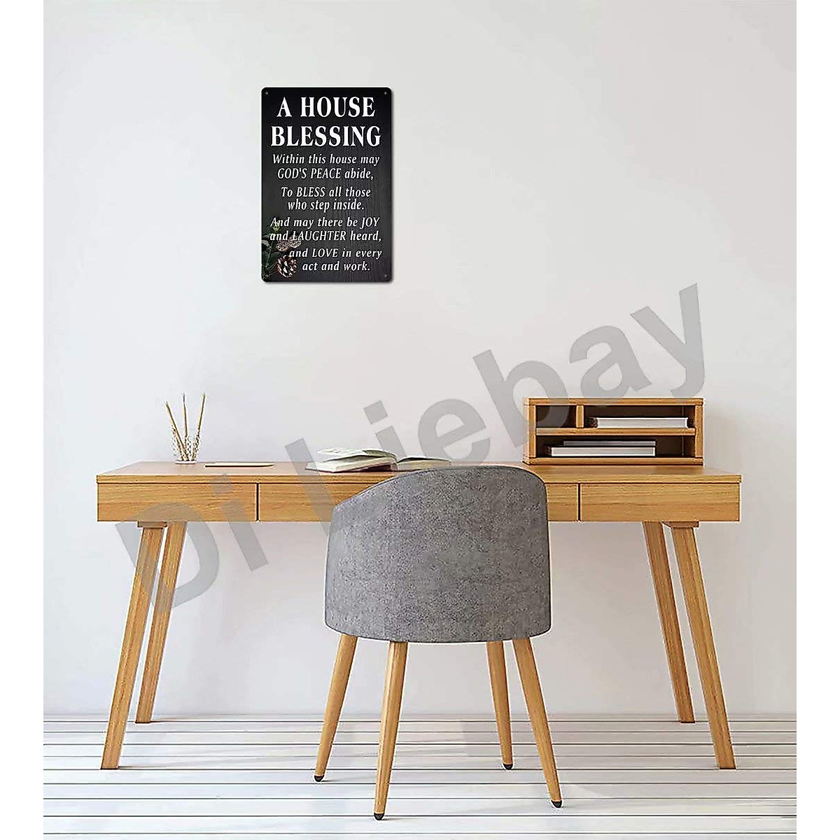 Mvgges A House Blessing 8"x12" Metal Tin Sign, Hanging Sign, Wall Art, Home Decor Inspirational Decor