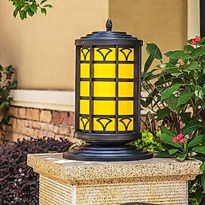 ZCMEB Led Outdoor Waterproof Courtyard Lamp Home Wall Lamp Post Head Lamp European Style Courtyard Garden Villa Gate Post Lamp
