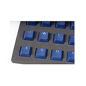 Rubber Gaming Backlit Keycaps Set - for Cherry MX Mechanical Keyboards Compatible OEM Include Key Puller (Dark Blue)