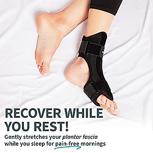 AZMED Plantar Fasciitis Night Splint for Men, Women | Compression Foot Sleeve for Heel, Ankle & Achilles Tendonitis | Adjustable Arch Support Foot Brace for Pain Relief | Light, Breathable