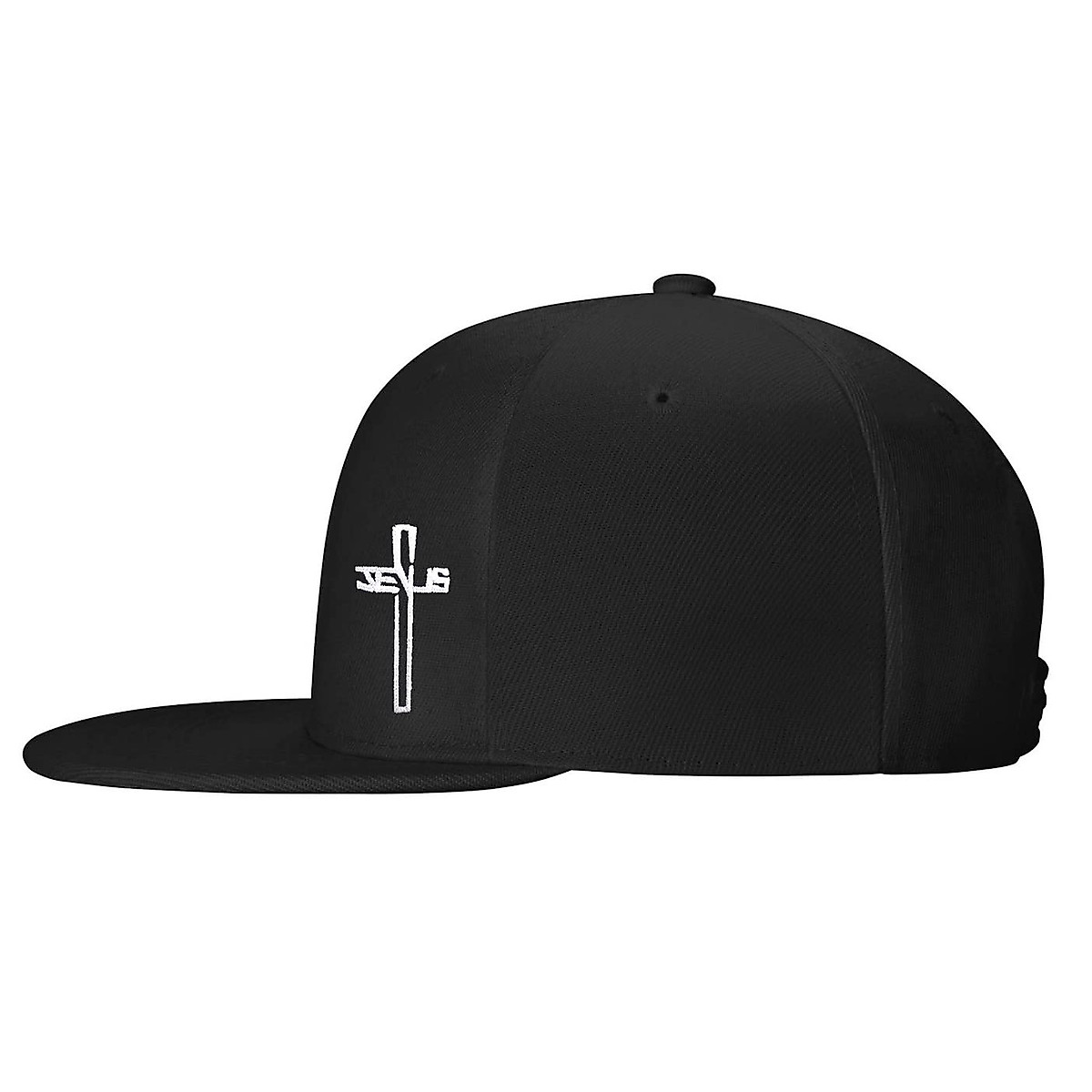 Snapback Hats for Men,Jesus Christian Cross Flat Brim Bill, Embroidery Adjustable Hip Hop Plain Baseball Cap