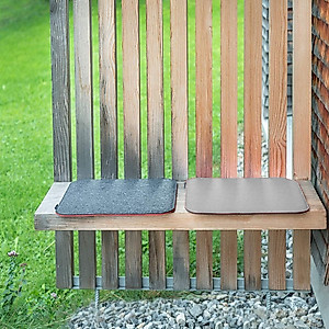 YUPPIE TONE 2 Pack Felt Chair Pads Square Memory Foam Seat Cushions for Dining Kitchen, Office, Lounge - 35 x 35 cm Dark Gray