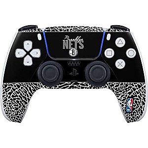 Skinit Gaming Decal Skin Compatible with PS5 and Compatible with PS5 Digital Edition DualSense Controller - Officially Licensed NBA Brooklyn Nets Elephant Print Design