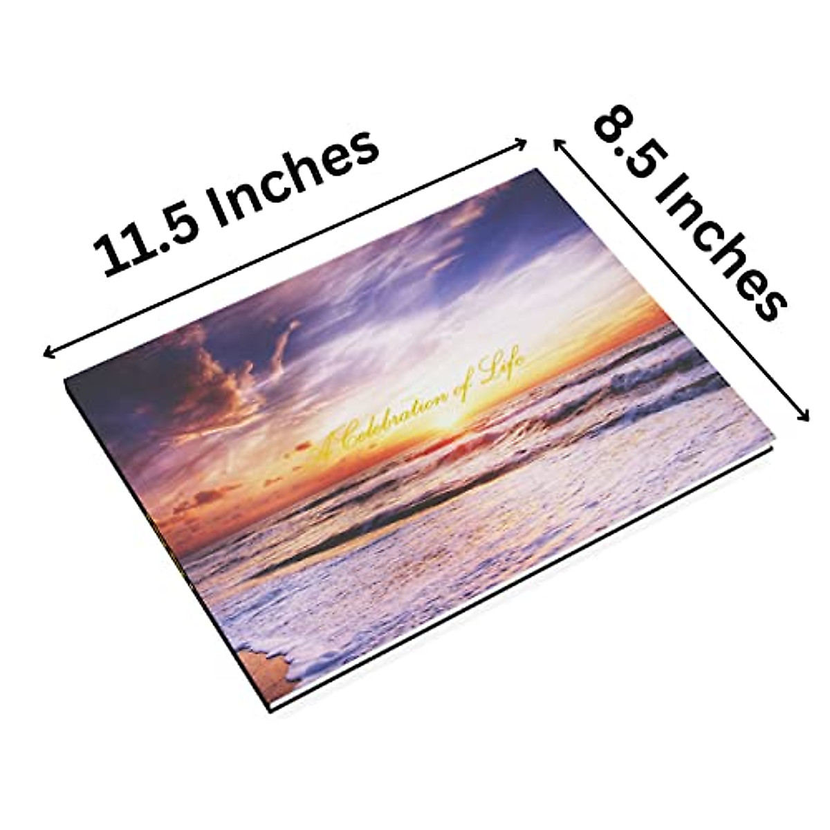 LIFETOO Ocean Funeral Guest Book 12" x 8", Celebration of Life Guest Books, Memorial Service Guest Book Sign for Funerals | Guest Book for Funeral, Guests Sign in Book Memory Book for Funeral Guest