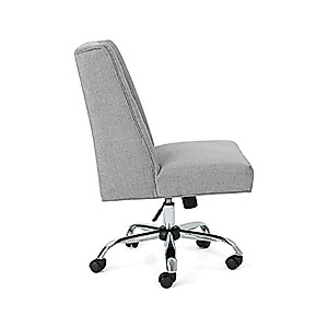 Great Deal Furniture Tucker Traditional Home Office Chair, Gray and Chrome