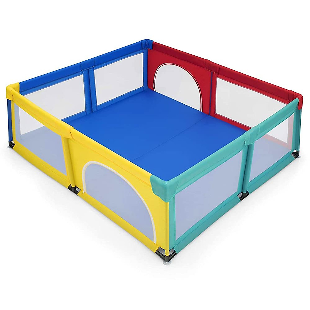 Baby Playpen, Play Pen,Playpen for Babies and Toddlers,Play Yard for Baby, Baby Playard with Safety Gates/ Ocean Balls/Toddler Handle