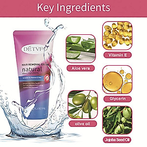 DUOMEIYA Hair Removal Cream for Women & Men, Gentle and Non-Irritating Hair Remover, Suitable for Armpits, Bikini Line, Legs and Limbs, 3.53fl oz/100G