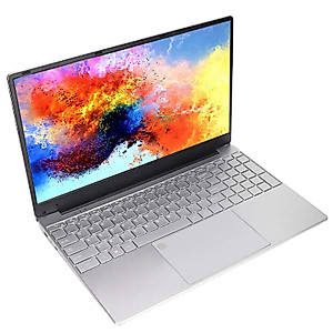 Jopwkuin IPS Laptop, 1920x1080 IPS HD Screen Digital Touchpad 128GB SSD High Speed 15.6in Laptop for Home (US Plug)