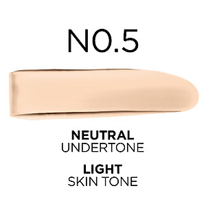 L'Oreal Paris True Match Super-Blendable Foundation, Medium Coverage Liquid Foundation Makeup, N0.5, Light, 1 Fl Oz