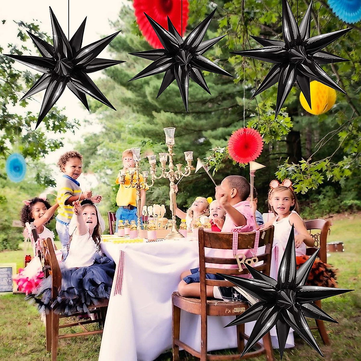 50Pcs Pink Foil Balloons, 12 Point Starburst Balloon Spike Star Balloons, Starburst Cone Mylar Balloons for Party Supplies Birthday Wedding Christmas Decoration