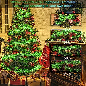Hezbjiti Christmas Lights Color Changing Indoor String Lights 11 Modes 300LED 99ft LED Fairy Lights with Remote for Xmas Party Tree Yard Porch Garden Wedding Blue to Green