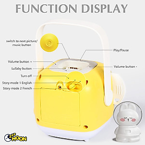 ZZZMOON Story Projector for Kids, Gifts for 3 4 Year Old Boys Girls, Kids Storybook Projector Toddler Educational Toys Age 3 4