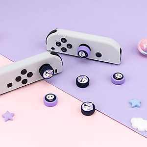 GeekShare Bandage Rabbit Thumb Grip Caps, Soft Silicone Joystick Cover Compatible with Nintendo Switch/OLED/Switch Lite,4PCS