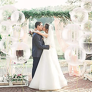 10 Pcs 20-inch Clear Bobo Bubble Plastic Balloons for LED Bobo Balloons LED Light Up Balloons for Christmas, Wedding, Birthday Party Decorations (Led String Not Included) (10 Pcs, 20 Inches)