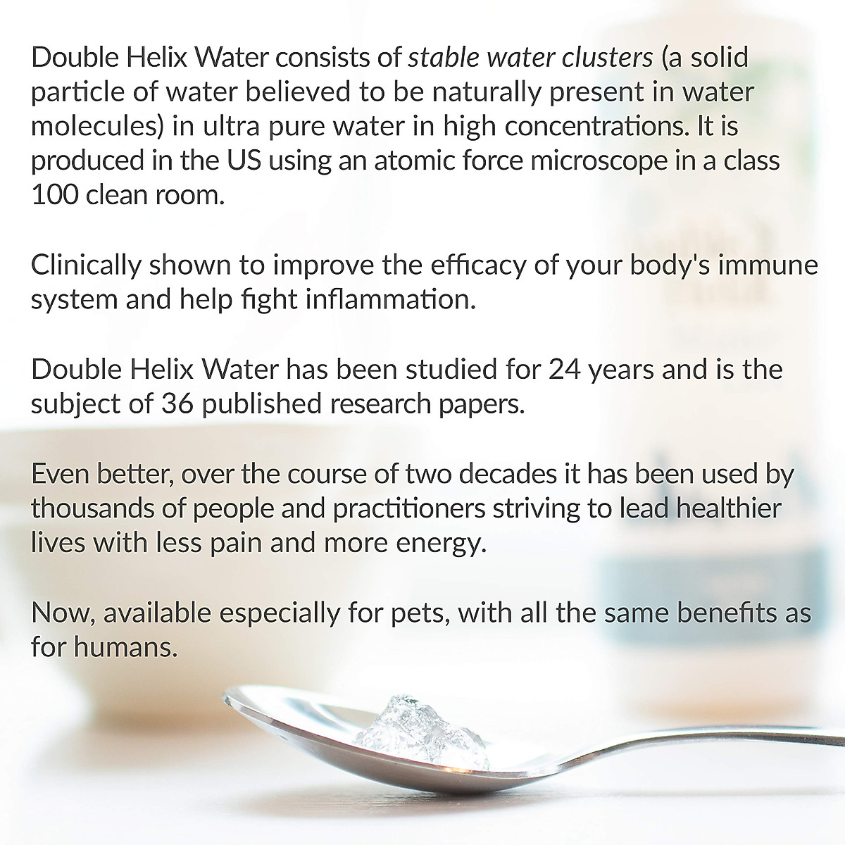Double Helix Water for Pets, Joint Supplement for Dogs, Cats & Pets - Helps Improve Digestion & Coat Health, Reduces Inflammation, Cat & Dog Vitamins in a Grassfed Non-GMO Beef Gelatin Base (8 oz)