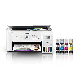 Epson EcoTank 2803 Series All-in-One Color Inkjet Cartridge-Free Supertank Printer I Print Copy Scan I Wireless I Mobile & Voice-Activated Printing I Print Up to 10 ISO PPM I 1.44" Color LCD