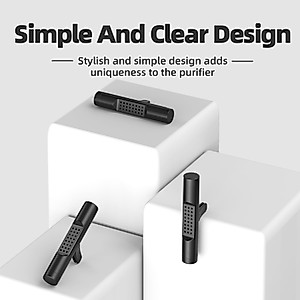 AROEVE Air Purifier Mini Diffuser Vent Clip Design for MK03, MK04, MKD05, MK07, MK08W, Include A Essential Oil Diffuser and 10 Packs Cotton Pads, Black