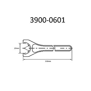 HHIP 3900-0601 ER-25 Slotted Wrench for ER Chuck Nut, 37 mm