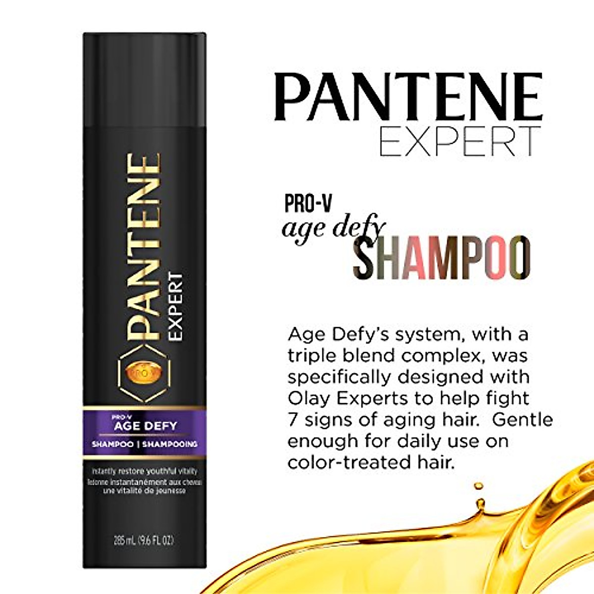 Pantene Expert Pro-V Age Defy Shampoo, 9.6 Fluid Ounce