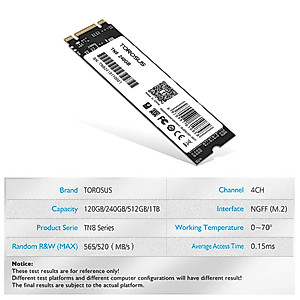 TOROSUS M.2 NGFF M.2 2280 240GB Solid State Drive Disk for Desktop PCs and MacPro
