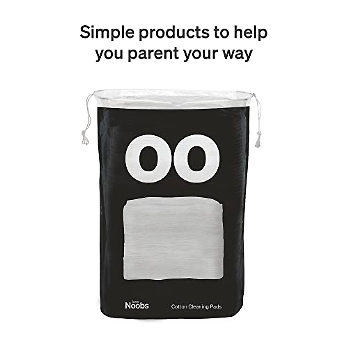 Love Noobs Baby Cotton Pads for Diaper Change, 360 Count, Ultra Soft 100% Organic Extra Large Cotton Pads for Baby Sensitive Skin, Lint-Free Premium Jumbo Size Cotton Pads, 100% Cotton Squares