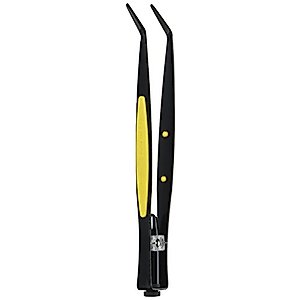 General Tools 70408 Bent Tip Lighted Tweezers