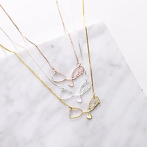 Stethoscope Necklace - Personalized Stethoscope Pendant With Name - Nurse Necklace - Doctor Necklace - Nurse & Doctor Graduation Gift (Sterling Silver)